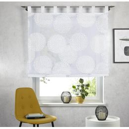 Raffrollo my home "Belem" Gr. 1, weiß, B:45cm H:140cm, Voile, Obermaterial: 100% Polyester, Raffrollos, Transparent, Voile, Polyester