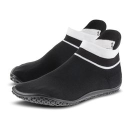 Barfu&szlig;schuh Leguano "SNEAKER", Herren, Gr. XL (44/45), schwarz-wei&szlig; (schwarz, wei&szlig;), Textil, Schuhe Sockboots Barfu&szlig;schuh Socksneaker Schlupfboots, Bequemschuh, Komfortschuh f&uuml;r Maschinenw&auml;sche geeignet