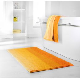 Badematte Dyckhoff "Colori 09285" Gr. 3, gelb, H:14mm, Bio-Baumwolle, Badematten, Badematte