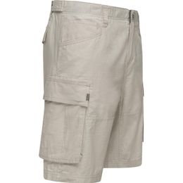 Shorts Ragwear "Merly Linen", Herren, Gr. 30, Normalgrößen, weiß (bone), Material: 65% Baumwolle, 35% Leinen, bequem knielang, Hosen, Kurze Leinenhose in Cargo-Optik