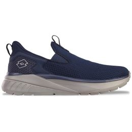 Sneaker Lotto, Damen, Gr. 37, blau (navy, grau), Textil, unifarben, Schuhe Sneaker, - ohne Schn&uuml;ren - einfach reinschl&uuml;pfen