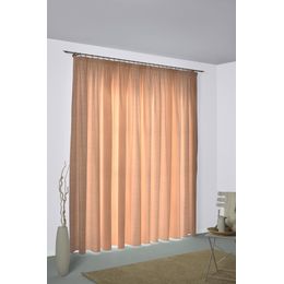 Vorhang WIRTH "Niederau" Gr. 1, rot (apricot), B:132cm H:145cm, Jacquard, Polyacryl, Polyester, Gardinen