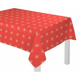 Tischdecke WIRTH "Felino" Gr. 2, rot, B:120cm L:120cm, Baumwolle, Polyester, Tischdecken, Tischdecke