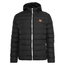 Winterjacke Urban Classics "Urban Classics Herren Basic Bubble Jacket", Herren, Gr. S, schwarz-weiß (schwarz, weiß, schwarz), 100% Polyamid, unifarben, normal, ohne Ausschnitt, Jacken