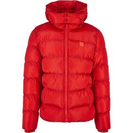 Allwetterjacke Urban Classics "Urban Classics Herren Hooded Puffer Jacket", Herren, Gr. XXL, grau (hugerot), 100% Polyester, unifarben, normal, ohne Ausschnitt, Jacken