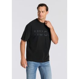 T-Shirt HUGO BLUE "Nenzye", Herren, Gr. XL, medium grau036, Single Jersey, Obermaterial: 100% Baumwolle, unifarben, loose fit normal, Rundhals, Shirts, loose fit, Rundhalausschnitt