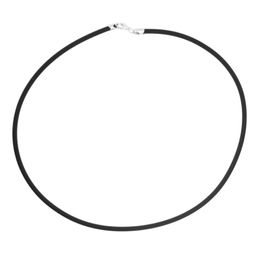 Halsreif OSTSEE-SCHMUCK "OSTSEE-SCHMUCK Halsreif Kautschuk 3,0 mm" Gr. 50, schwarz, Halsketten, Damen, 50cm, Kautschuk, L: 42