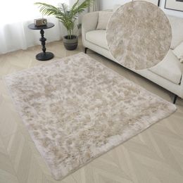 Hochflor-Teppich my home "Kalua, verschiedene Formen" Gr. 32, grau (taupe), B:40cm H:60mm L:60cm, Kunstfaser, Teppiche, Kunstfell, weich, Uni-Farben, Wohnzimmer, Schlafzimmer, Esszimmer