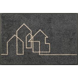 Fußmatte Gr. 1, grau (anthrazit, ecru), B:35cm, Polyamid, wash+dry by Kleen-Tex, Teppiche