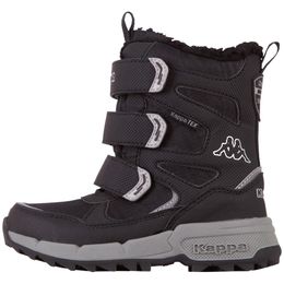 Outdoorwinterstiefel Kappa, Kinder, Gr. 37, schwarz (schwarz, silber), Synthetik, mehrfarbig, Schuhe Outdoorwinterstiefel, - wasserdicht, windabweisend & atmungsaktiv