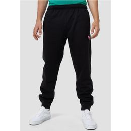 Sweathose MIKON, Herren, Gr. XXL, EURO-Größen, schwarz, 65% Baumwolle, 35% Polyester, unifarben, Hosen, im modischen Design