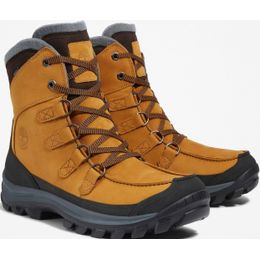 Schnürboots Timberland "Chillberg Premium WP INS", Gr. 40, gelb (wheat), Leder, Sportlich, Schuhe, Winterstiefel, Schnürstiefel, Winterschuhe, wasserdicht, gefüttert