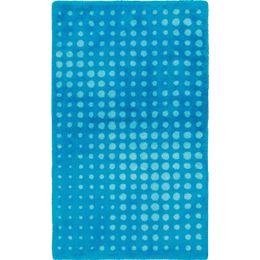 Badematte Egeria "DOT" Gr. 3, blau, H:10mm, Baumwolle, Badematten, Badematte