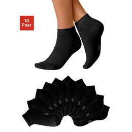 H.I.S. Kurzsocken H.I.S, Damen, Gr. 35-38, schwarz, Baumwolle, Elasthan, Polyamid, unifarben, elastisch, Socken, mit verst&auml;rkter Ferse und Spitze, Topseller