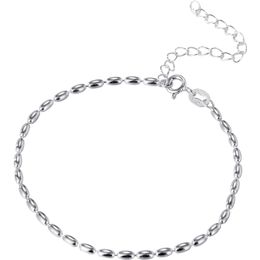 Silberkette Firetti "Schmuck Geschenk Silber 925 Armband Kette Fußkette Olivenkette oval" Gr. 21, silber (silberfarben), Halsketten, Damen, 21, Silber 925 (Sterlingsilber), B: 2mm, in verschiedenen Längen erhältlich, B:2mm