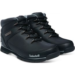 Schnürboots Timberland "EURO SPRINTMID LACE UP BOOT", Gr. 40, schwarz (schwarz, full, grain), Leder, Sportlich, Schuhe, Winterstiefel, Schnürstiefel, Winterschuhe