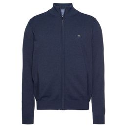 Strickjacke Fynch-Hatton, Herren, Gr. XL (54), blau (night), Strick, Obermaterial: 100% Baumwolle, unifarben, Casual, bequem hüftbedeckend, Rundhals, eingesetzt Bündchen, Strickjacken, mir Reißversschluss und Logo-Stickerei
