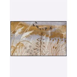 Fu&szlig;matte Gr. 1, beige (natur, grau), B:40cm H:7mm L:60cm, Kunstfaser, Polyamid, Teppiche, Fu&szlig;matte