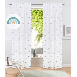 Gardine my home "Elyna" Gr. 4, grün, B:135cm H:245cm, Polyester, Gardinen