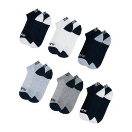 Kurzsocken LEVI'S KIDS "LHN BOX TAB LOW CUT 6PK MarkeL", Baby, Gr. 5 (27/34), blau (marineblaus), Materialmix, Socken, UNISEX