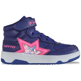 Sneaker Lotto, Kinder, Gr. 28, lila, fr.pink, Synthetik, metallic, Schuhe, - besonders leicht an- & auszuziehen