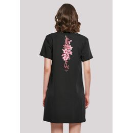 Shirtkleid F4NT4STIC "Cherry Blossom Damen T-Shirt Kleid", Damen, Gr. 3XL, schwarz, Obermaterial: 100% Baumwolle, regular fit, Rundhals, ohne Bündchen, Kleider, Print
