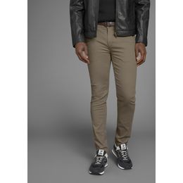 Chinohose Bruno Banani, Herren, Gr. 30, Länge 32, grün (khaki), Web, Obermaterial: 98% Baumwolle, 2% Elasthan, unifarben, Casual, regular fit lang, Hosen