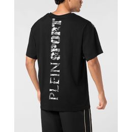 T-Shirt Plein Sport "Tiger", Herren, Gr. L, 02, schwarz, Obermaterial: 100% Baumwolle, Shirts