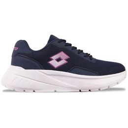 Sneaker Lotto, Damen, Gr. 39, blau (navy, violet), Kunstfaser, Synthetik, mehrfarbig, Schuhe Sneaker, - mit extra leichter Phylonsohle