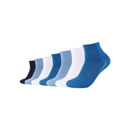 Kurzsocken Camano "ca-soft", Damen, Gr. 43-46, blau (daphne), Baumwollmischung, unifarben, normal, Socken, mit hohem Baumwollanteil