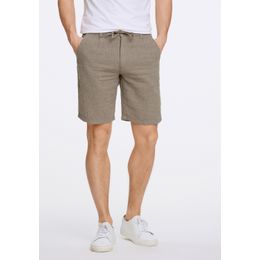 Shorts Junk De Luxe "Junk De Luxe Leinenshorts", Herren, Gr. L, army, Obermaterial: 55% Baumwolle, 45% Leinen, relaxed fit, Hosen