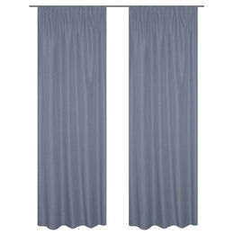 Vorhang HEINE HOME Gr. 1, blau, B:135cm H:145cm, Polyester, Gardinen