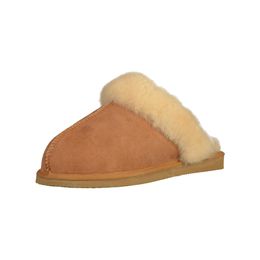 Hausschuh Shepherd "Shepherd Hausschuhe Leder", Damen, Gr. 36, braun (kastanie), Leder, Schuhe