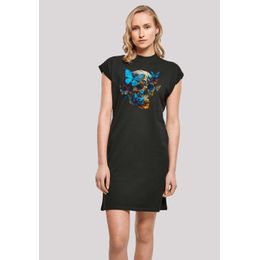 Shirtkleid F4NT4STIC "Skull", Damen, Gr. 4XL, schwarz, Obermaterial: 100% Baumwolle, regular fit, ohne Bündchen, Kleider, Print