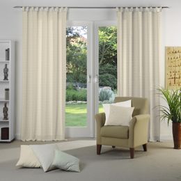Vorhang WIRTH "Berwick" Gr. 1, gold (goldfarben), B:132cm H:145cm, Jacquard, Baumwolle, Polyester, Gardinen