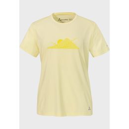 Schöffel Funktionsshirt SCHÖFFEL "CIRC T Shirt Sulten L", Damen, Gr. 36, gelb (5105, gelb), Oberstoff: 100% Polyester, sportlich, Rundhals, Shirts