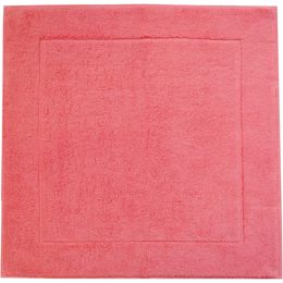 Badematte Framsohn FROTTIER "Uni Basic Hotelmatte" Gr. 2, rot (spice coral), H:11mm, Baumwolle, Badematten, große Farbpalette, Hergestellt in Österreich, Badezimmerteppich