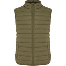Steppweste Urban Classics "Urban Classics Basic Light Weigh Vest", Herren, Gr. L, grün (schwarzolive), 100% Polyester, Westen