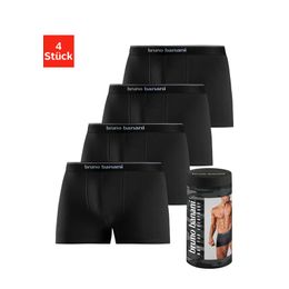 Boxer Bruno Banani "Boxershorts für Herren", Herren, Gr. XXL (8), schwarz, Jersey, Obermaterial: 95% Baumwolle, 5% Elasthan, unifarben, körpernah, Unterhosen, in der Dose verpackt