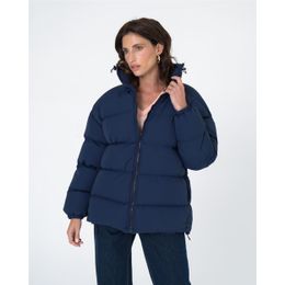 Steppjacke FRESHLIONS "Estala", Damen, Gr. L, blau, 100% Polyester, unifarben, normal, hoch geschlossener Ausschnitt, Jacken Steppjacke, mit hohem Kragen