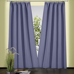 Weckbrodt-Gardinen Vorhang WECKBRODT "Sento" Gr. 1, blau (hellblau), B:135cm H:150cm, Baumwolle, Polyester, Gardinen, Baumwolle, blickdicht, matte Struktur, unifarben, Gardine, Store