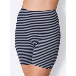 wäschepur Lange Unterhose WÄSCHEPUR, Damen, Gr. 44/46, blau (marine, geringelt), 75% Baumwolle, 25% Polyester, Unterhosen