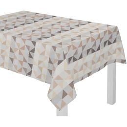 Tischdecke WIRTH "BERLARE" Gr. 5, braun, B:130cm L:220cm, Baumwolle, Polyester, Tischdecken, Tischdecke