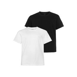 Rundhalsshirt BOSS "B-TShirtRN 2P Comfor", Herren, Gr. 5XL, blau (open blau 980), Single Jersey, Obermaterial: 100% Baumwolle, unifarben, Basic, Rundhals, weit eingefasste Kante, Shirts, mit tonalen Logo