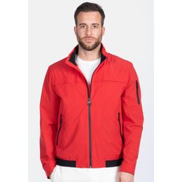 Outdoorjacke NEW CANADIAN "Packable", Herren, Gr. 26, rot, 100% Polyester, unifarben, kurz, hoch geschlossener Ausschnitt, Jacken Outdoorjacke, mit praktischer Armtasche