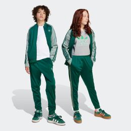 Sporthose adidas originals "SST TRACK PANTS", M&auml;dchen, Gr. 176, N-Gr, gr&uuml;n (collegiate gr&uuml;n), Trikot, Obermaterial: 100% Polyester, Hosen Sporthose, Superstar Kinder Trainingshose