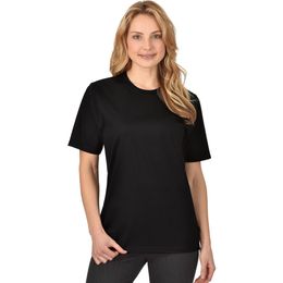 T-Shirt TRIGEMA "TRIGEMA T-Shirt aus 100% Baumwolle", Damen, Gr. L, schwarz, 100% Baumwolle, Basic, Shirts