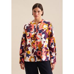 Klassische Bluse Seidensticker "Schwarze Rose", Damen, Gr. 3XL (46), pink, 100% Baumwolle, geblümt, regular fit, ohne Ausschnitt, Blusen, Tunika Floral
