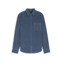 Langarmhemd BOSS Orange "Relegant", Herren, Gr. L, primary_ausgabeGroessentyp, open blau495, Cord, Obermaterial: 100% Baumwolle, unifarben, Casual, regular fit, Hemden, aus Cord, reuglar fit, Kentkragen