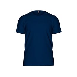 T-Shirt TRIGEMA "TRIGEMA Essential Tee", Damen, Gr. L, blau (night, blau), 48% Baumwolle, 48% Micromodal, 4% Elastan, Shirts